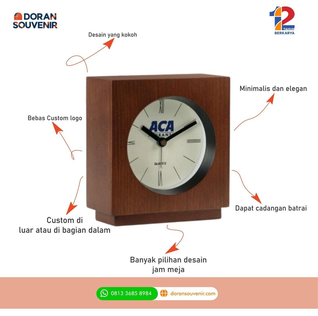Rekomendasi Jam Meja Custom untuk Souvenir Kantor